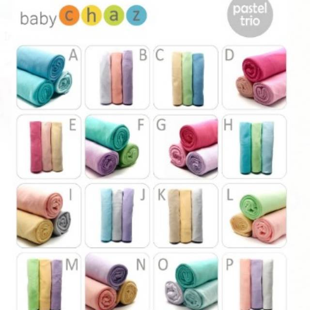 Jual BABY CHAZ Kain Bedong Pastel Trio | Shopee Indonesia