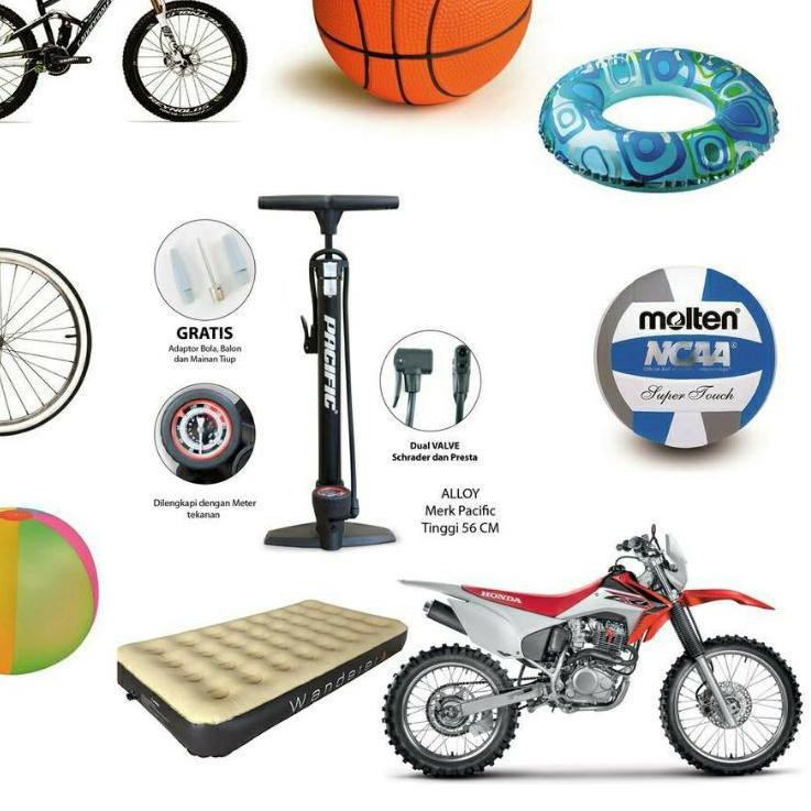 Jual Ready Gan POMPA ANGIN BAN SEPEDA POLYGON 160 PSI TABUNG METERAN ...