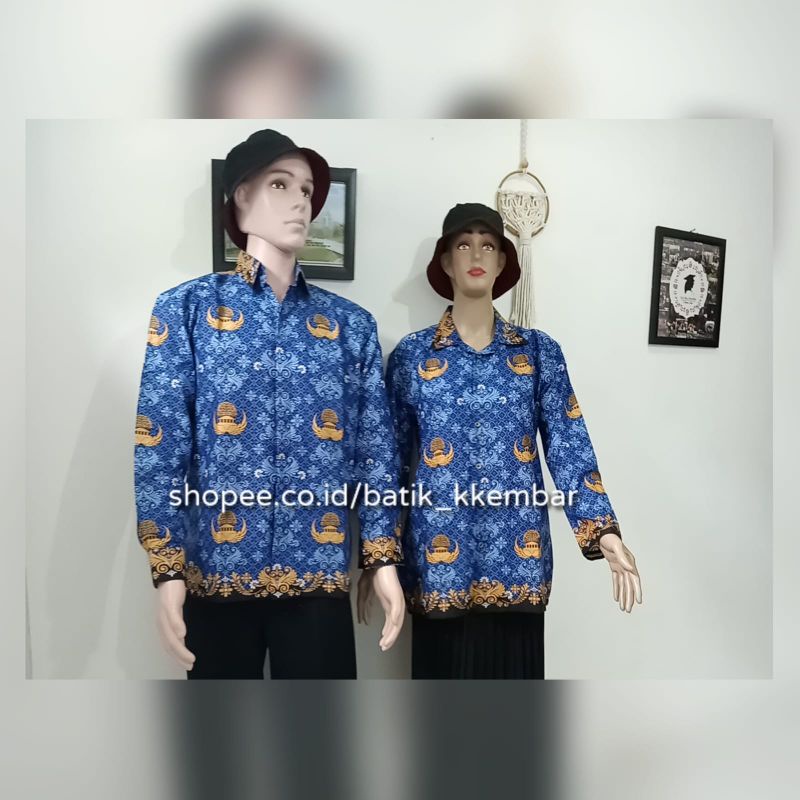 Jual SERAGAM KORPRI TERBARU 2022 PRIA WANITA KERAH HITAM STANDAR PEMERINTAH FURING/NON FURING ...