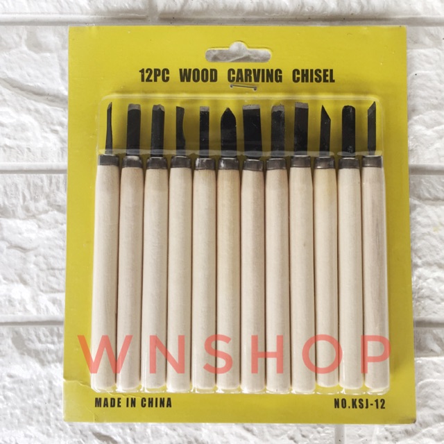 Jual Alat Ukir Kayu 12pcs - Wood Carving Chisel - Pahat kayu - Cukil ...