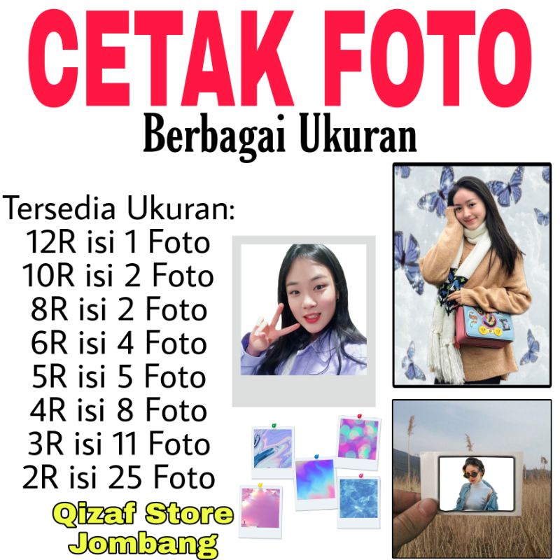 Jual Cetak Foto berbagai Ukuran 12R, 10R, 8R, 6R, 5R, 4R, 3R, 2R/CETAK ...