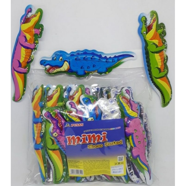 Jual Coklat / Cokelat Mimi Choco Coated Bentuk Buaya ( isi 20 pcs @10gr ...