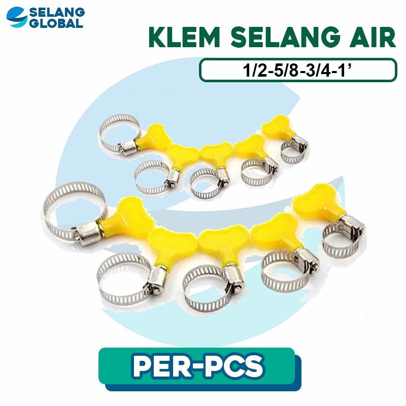 Jual GLOBAL Klem Selang Air Dan Selang Gas Kleman Selang Kuping Klem ...
