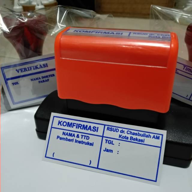Jual Stempel flash Custom RSUD KONFIRMASI jumbo 3,2x9,3 Cm | Shopee ...