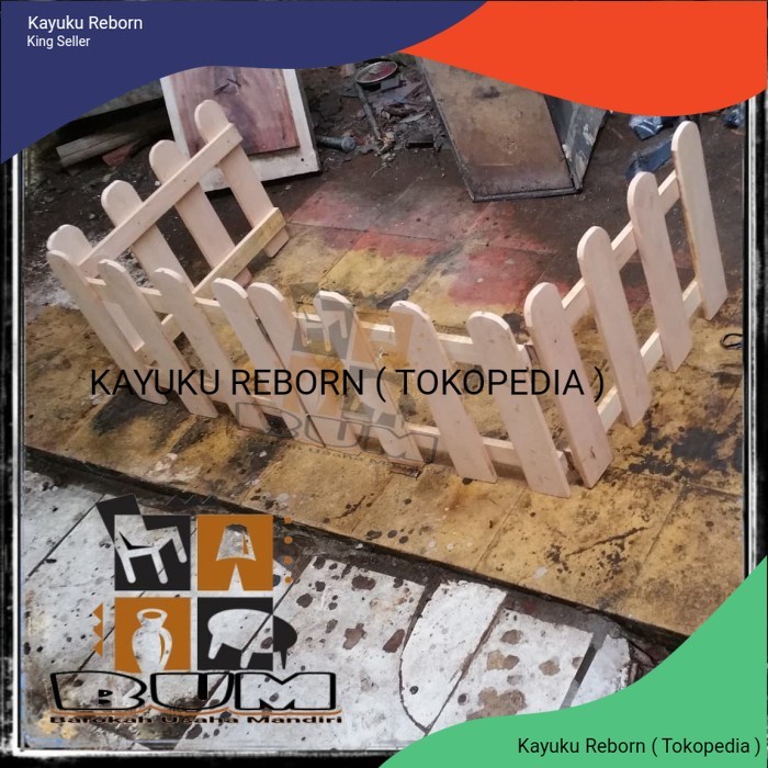 Jual Pagar portable kayu mahoni | pagar hiasan 270cm x 50cm | Shopee ...