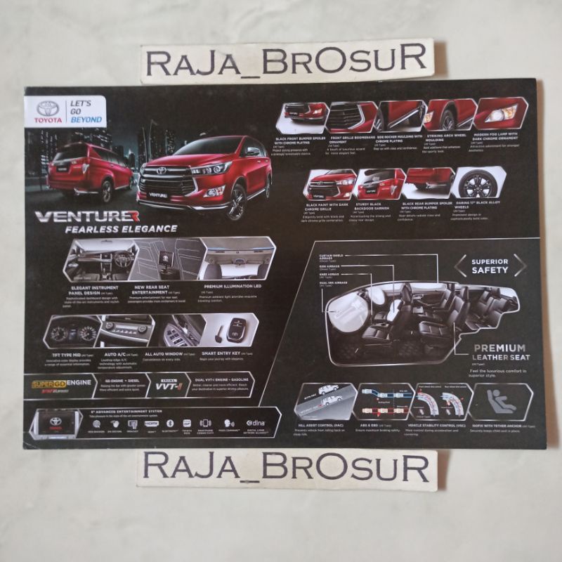 Jual Poster brosur katalog flyer Toyota Kijang Innova Venturer 2018 ...