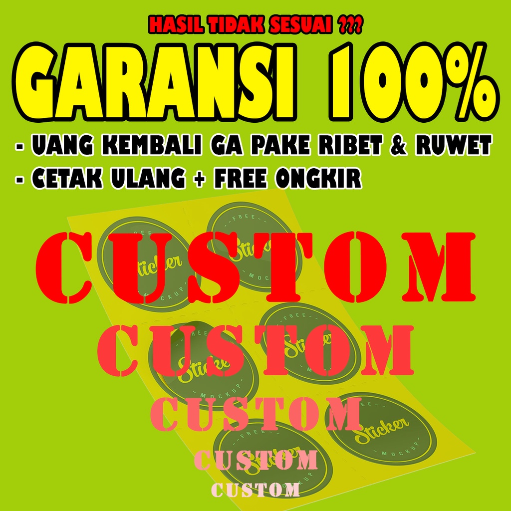 Jual CUSTOM STIKER BENTUK CUSTOM UKURAN BEBAS | Shopee Indonesia