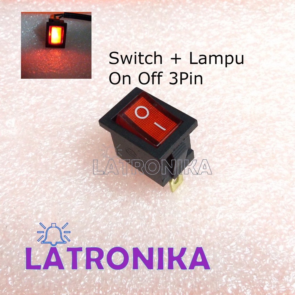 Jual Switch Lampu Saklar Kecil Dengan Lampu 21x15mm Switch Kecil On Off ...