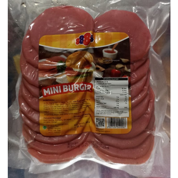 Jual 888 Mini Beef Burger 300gram isi 20pcs | Shopee Indonesia