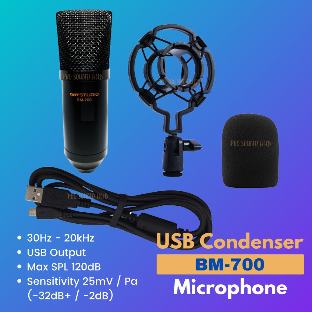 Jual Mic BM700 BM 700 Microphone USB Condenser Recording Laptop PC ...