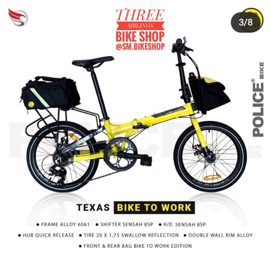 Jual SEPEDA LIPAT ELEMENT POLICE TEXAS BIKE TO WORK EDITION 2021 wp ...