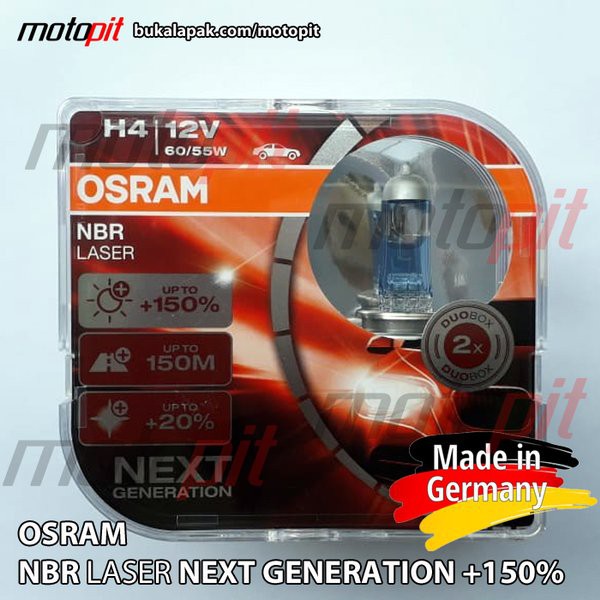 Jual OSRAM NBR Laser Night Breaker Next Gen Generation H4 60 55W 12V ...