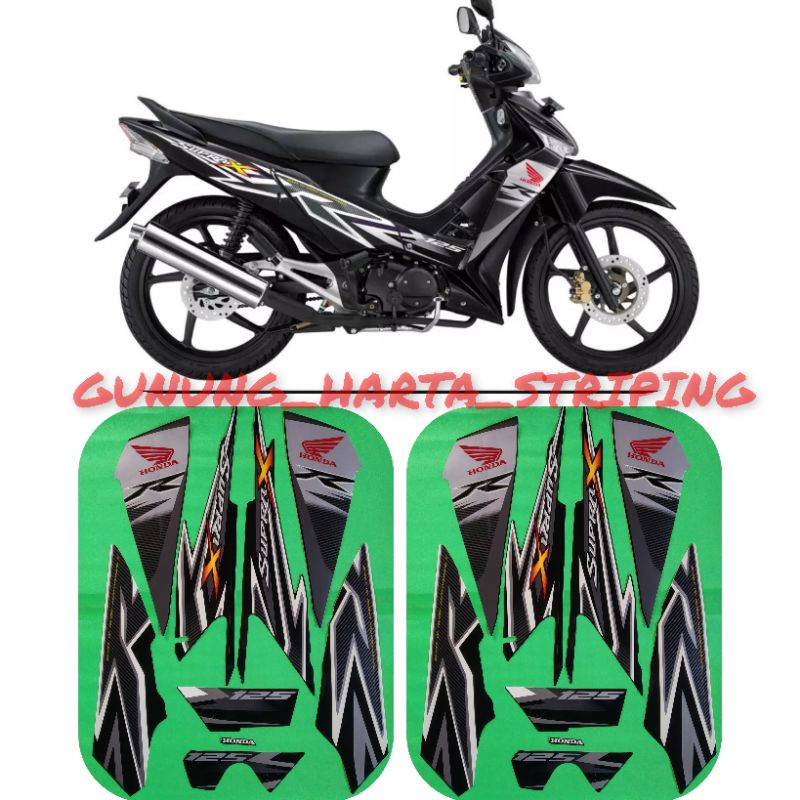 Jual Striping Stiker Lis Body Motor Full Set Honda Supra X 125 R CW ...