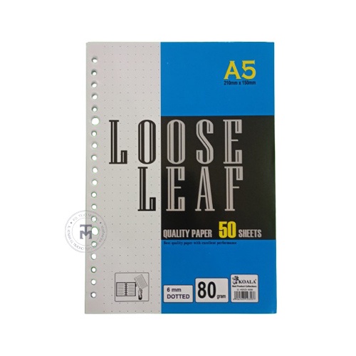 Jual Loose Leaf Titik 6mm A5 Koala 50 Sheets | Shopee Indonesia