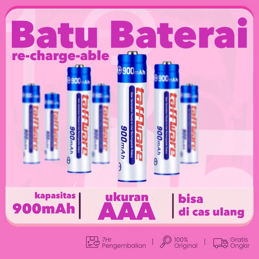Jual [ 100% ORIGINAL ] Batu Baterai AAA Rechargeable NiMH 900mAh bisa ...
