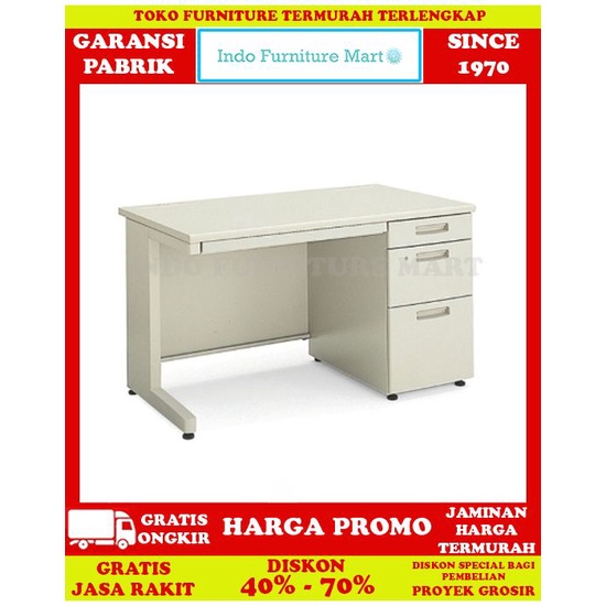 Jual FrOkir Meja Kantor Kerja Staff Minimalis Besi Besi Chitose Tkm 7012 W | Shopee Indonesia
