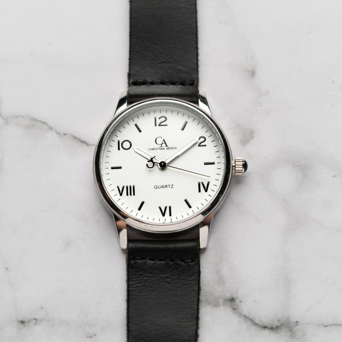 Jual Christyan Arden NILES CA3211 - White Dial - Black Strap (Pria ...