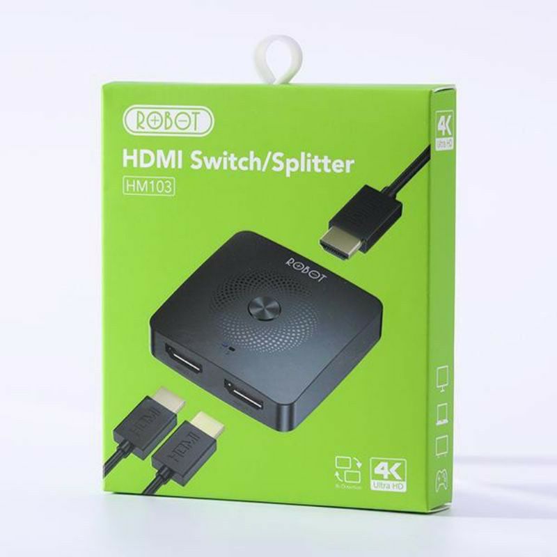 Jual SPLITTER HDMI 2 PORT ROBOT HM103, ROBOT HM103 SPLITTER 2 PORT IN 2 ...