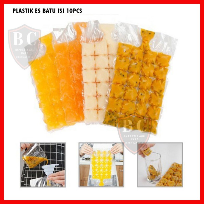 Jual PLASTIK ES BATU ISI 10PCS / PLASTIC DISPOSABLE ICE MAKING BAG 24 ...