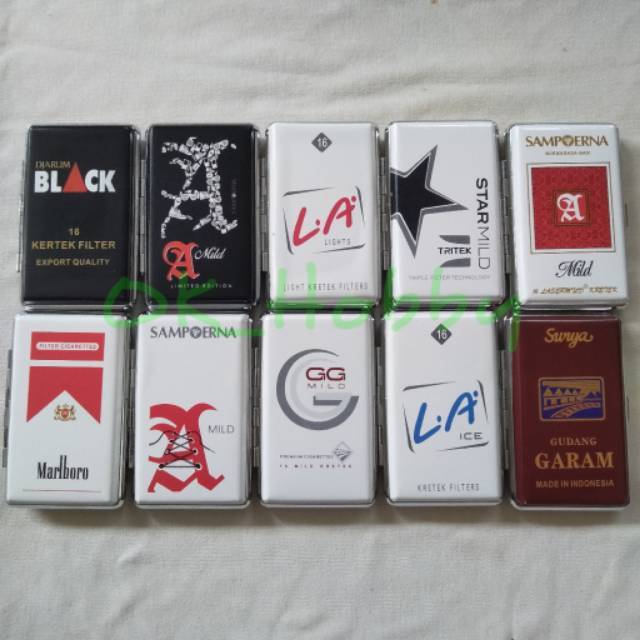 Jual Kotak Tempat Rokok Motif Brand Merk Rokok | Shopee Indonesia