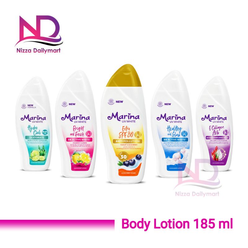 Jual Marina Hand Body Lotion UV White 185 ml / Marina Healthy and Glow ...