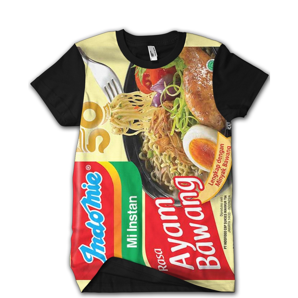 Jual KAOS INDOMIE AYAM BAWANG REBUS MIE INSTAN 3D FULLPRINT BAJU MOTIF ...