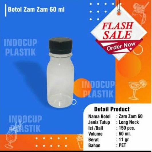 Jual botol plastik zamzam 60 ml (long neck) | Shopee Indonesia