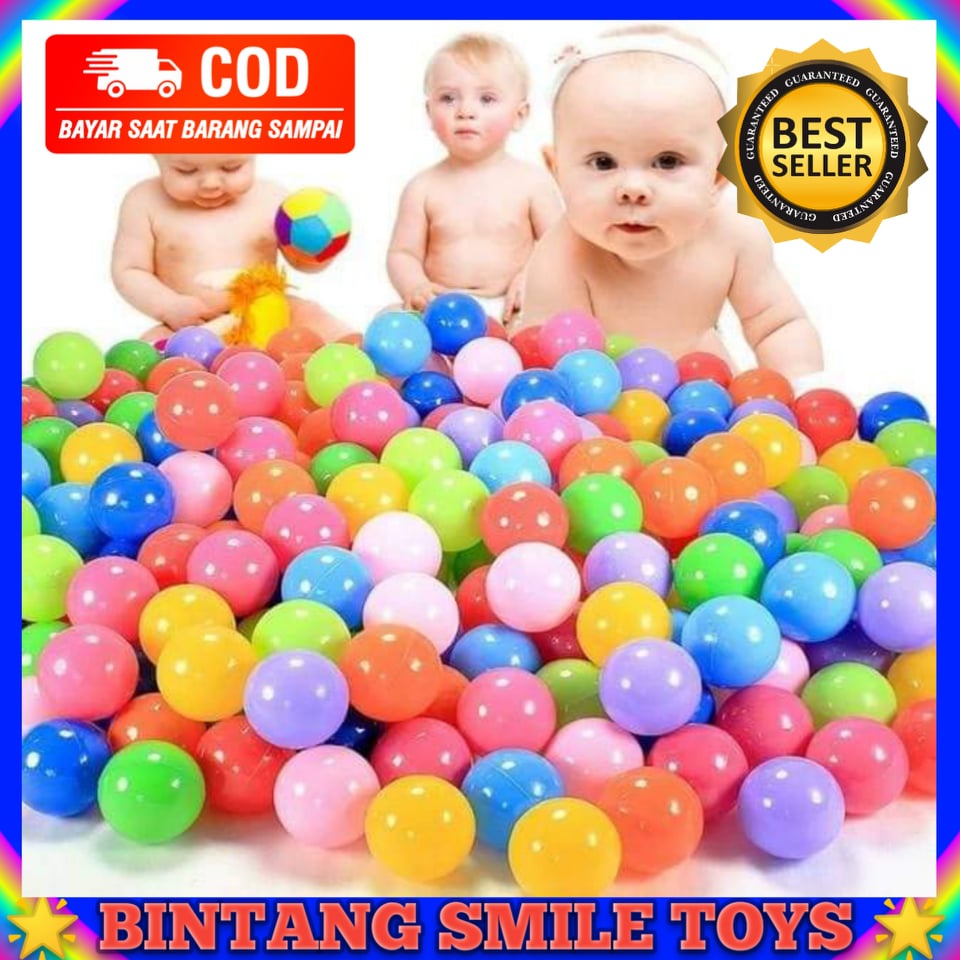 Jual MAINAN ANAK MANDI BOLA PLASTIK WARNA WARNI SNI ISI 25PCS / 50PCS ...