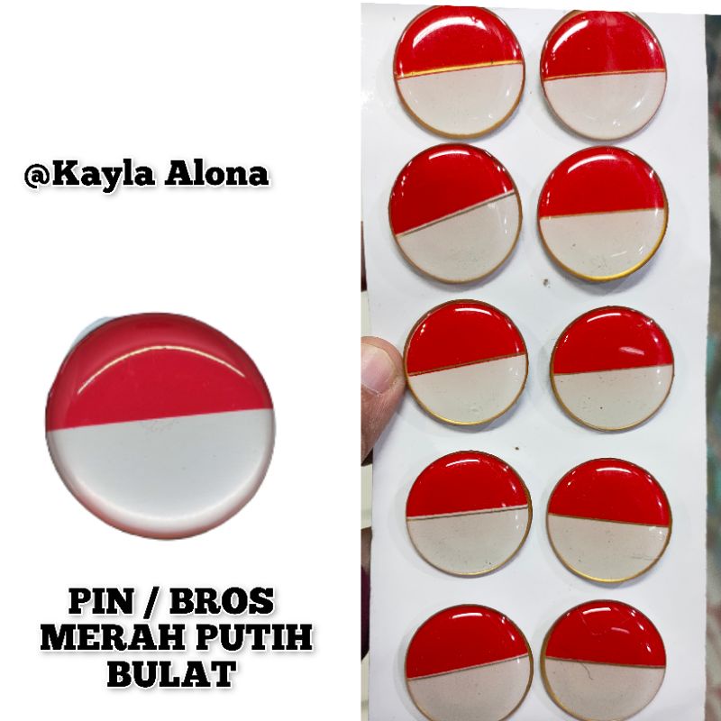 Jual PIN / BROS MERAH PUTIH BULAT ( PENITI ) | Shopee Indonesia