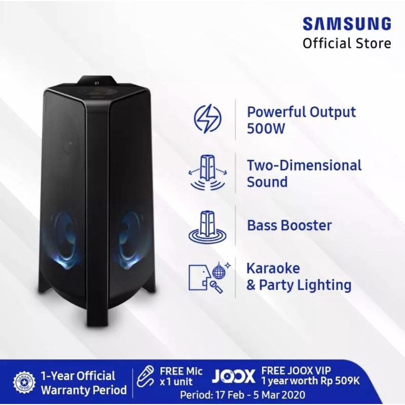 Jual Samsung Sound Tower MX-T50/XD MXT50 Karaoke Speaker Garansi Resmi ...