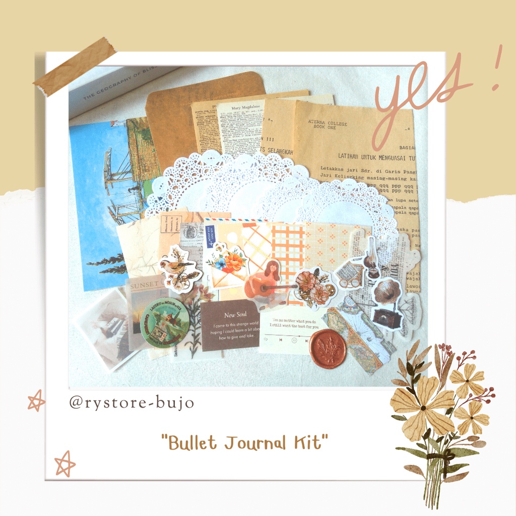 Jual Jurnal Kit Journaling Kit Bujo Kit Penpal Kit Vintage Journaling ...