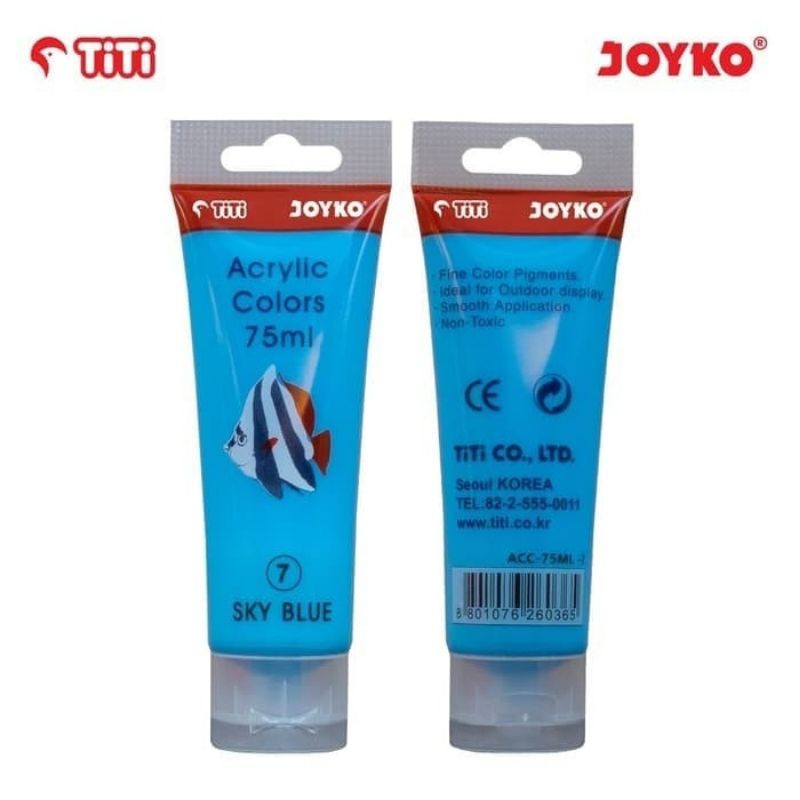 Jual Acrylic Color Cat Akrilik Joyko TiTi ACC-75ML-7 Sky Blue Color ...