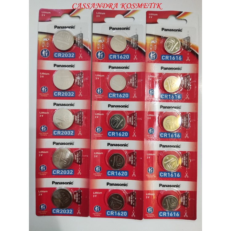 Jual BATERAI PANASONIC LITHIUM 3V CR1620 / CR1616 / CR2032 ORIGINAL ...