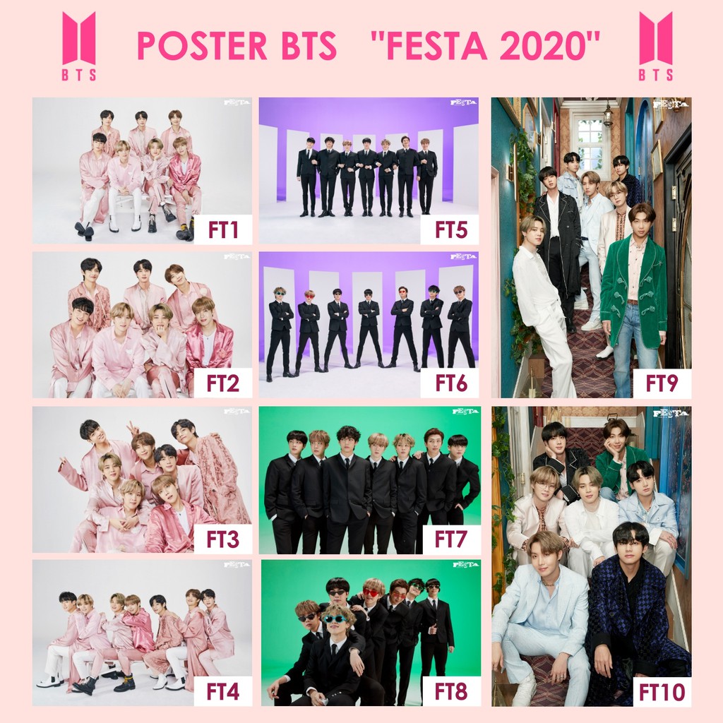 Jual Poster BTS Festa 2020 Jungkook V Jimin Jin Suga Kpop | Shopee ...