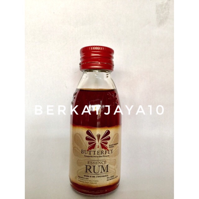 Jual Essence Rum Butterfly perisa pengharum makanan 60 ml | Shopee ...