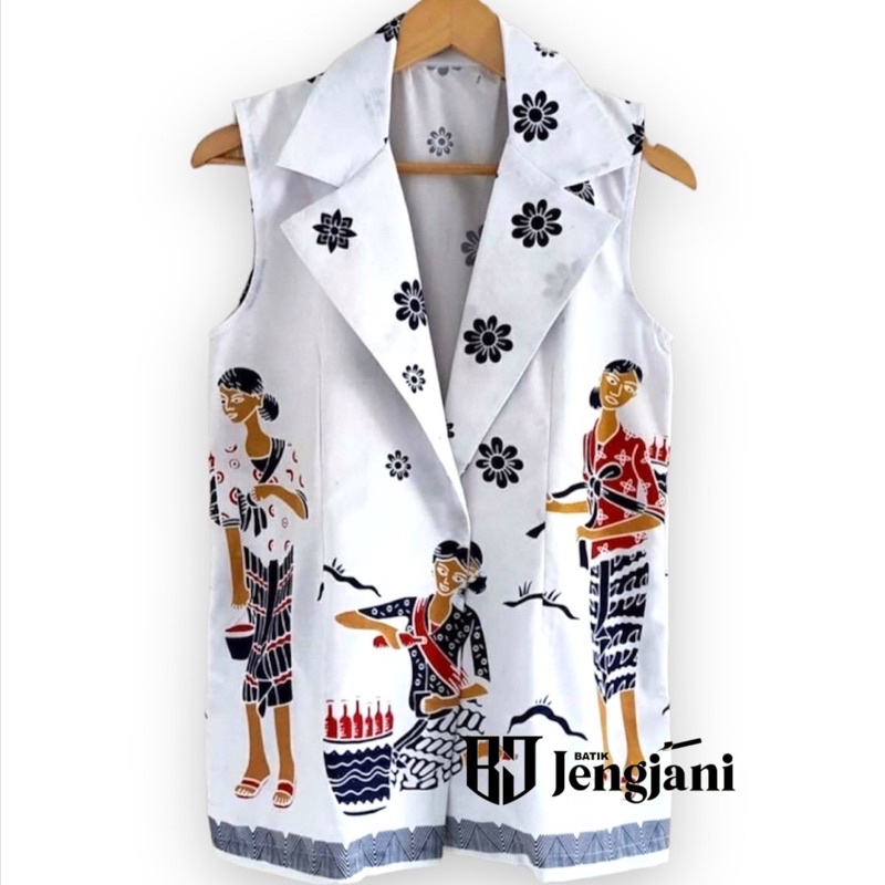 Jual Vest Batik Jamu Gendong |Bolero Simbok Jamu Kekinian | Vest Nikita ...
