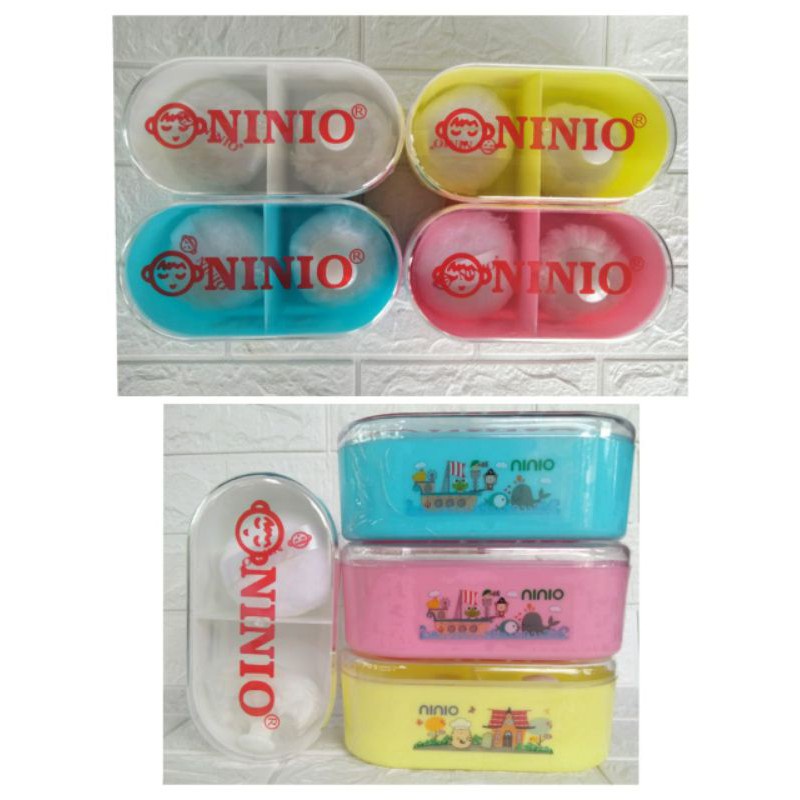 Jual Ninio Tempat Bedak Bayi Powder Case Twin Baby - isi dua dengan ...