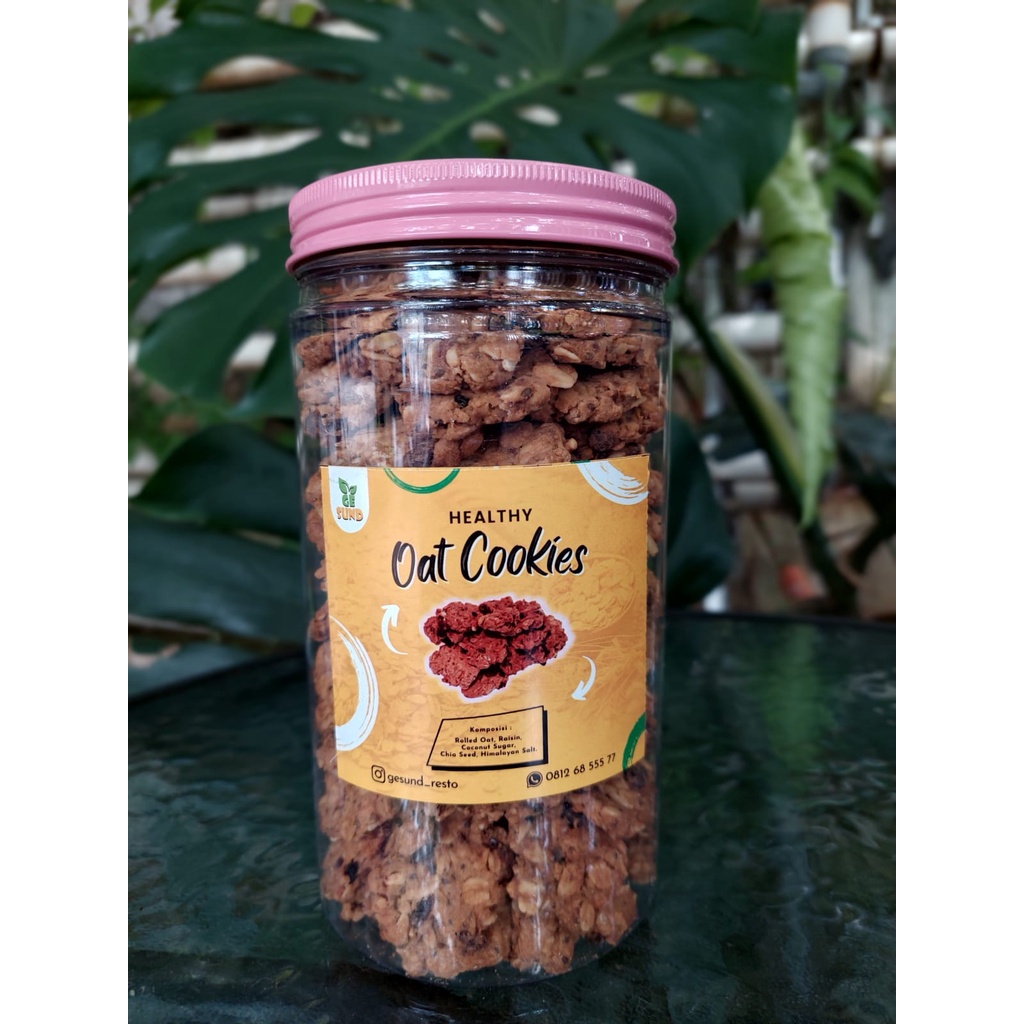 Jual Cemilan Sehat Rolled Oat Cookies Kue Kering 400 gram Gluten Free ...