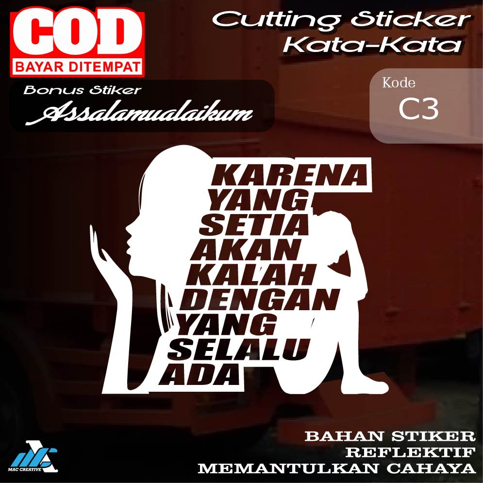 Jual CUTTING STICKER MOBIL STIKER TRUK BUS PICKUP - STIKER KACA TRUK ...