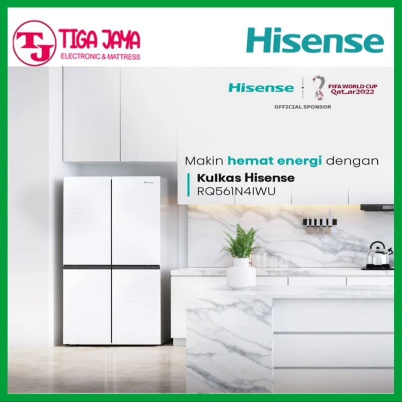 Jual HISENSE RQ561N4IWU KULKAS 4 PINTU SIDE BY SIDE 507L KULKAS ...