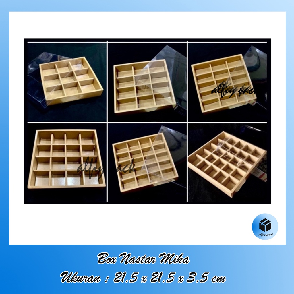 Jual 1pack isi 5pcs BOX NASTAR SEKAT TUTUP MIKA POLOS WARNA COKELAT ...