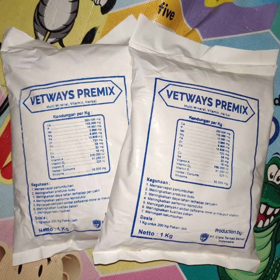Jual VETWAYS PREMIX - multi mineral vitamin penggemuk hewan ternak sapi kambing domba | Shopee ...
