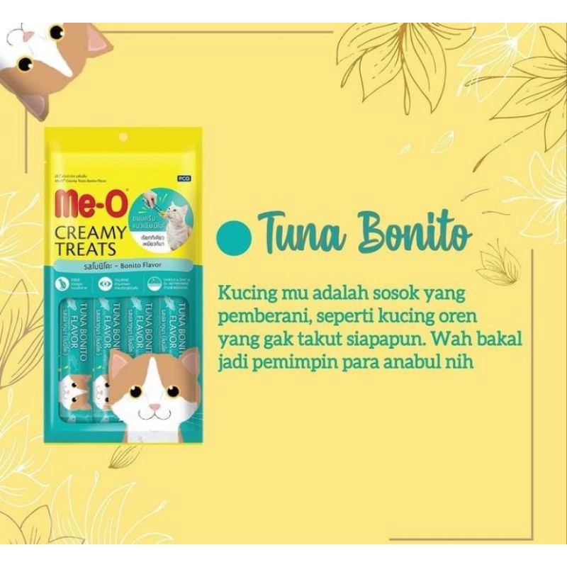 Jual MEO CREAMY TREATS 15gr ISI 4 SNACK KUCING BONITO | Shopee Indonesia