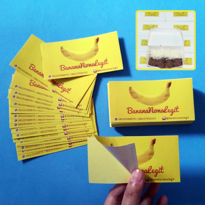 Jual Sticker custom ukuran 10 cm x 5 cm isi 25 potong PROMO HARGA MURAH ...