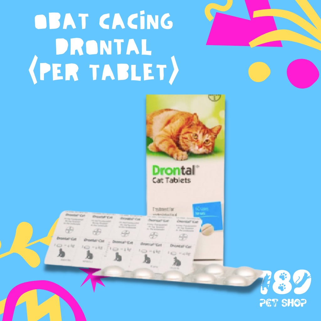 Jual Drontal Obat Cacing Kucing Tablet Obat Cacing 1 Tablet | Shopee ...