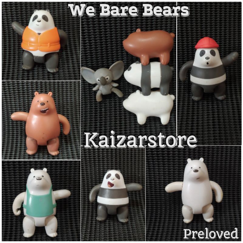 Jual Mainan Hadiah MCD Happy Meals We Bare Bears McDonald nom nom grizz ...