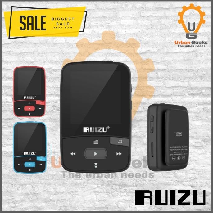 Jual Ruizu X50 Sport Bluetooth HiFi DAP MP3 Player 8GB ORIGINAL alt X05 ...