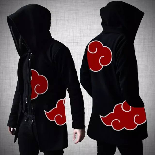 Jual Jaket Anime Jubah Akatsuki Sweater Anime Akatsuki Naruto Double ...