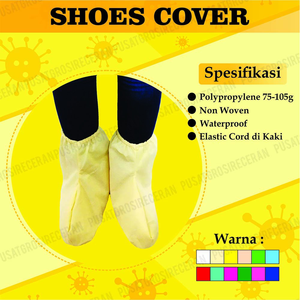 Jual Cover Shoes APD Alat Pelindung Diri Sarung Pelindung Sepatu Hazmat ...