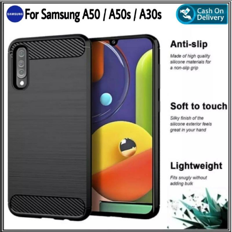 Jual Casing ipaky SAMSUNG A30S CASE CARBON BLACK FIBER PREMIUM Kondom ...